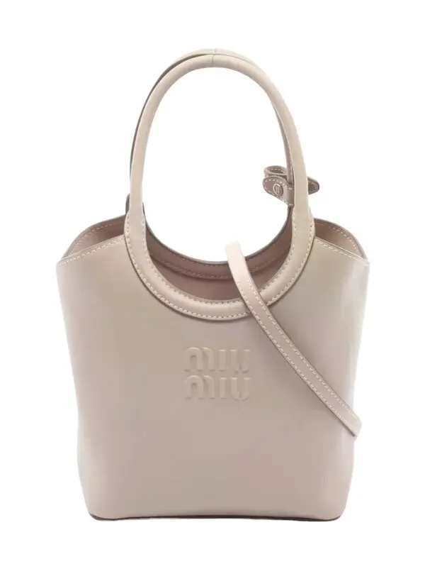 Miu Miu 2010-2026 Leather Ivy Satchel - Grey