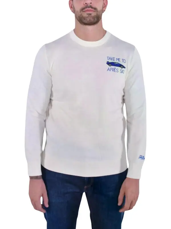 MC2 SAINT BARTH Après Ski Embroidered Sweater - Neutrals