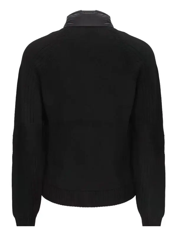 Moncler Padded-panel Zip-up Jacket - Black