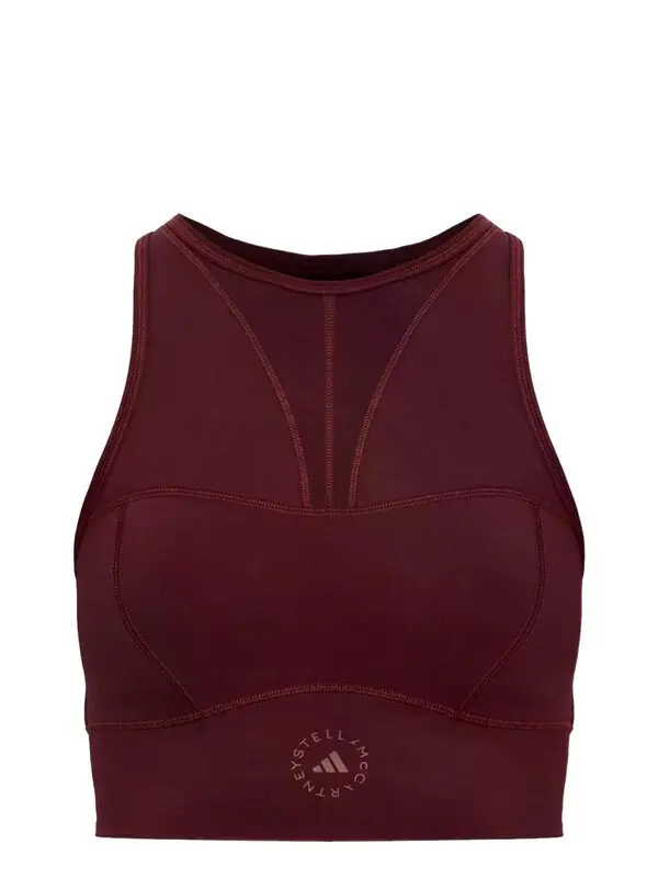 Adidas By Stella McCartney X Stella Mccartney Mesh-panelled Cut-out Sports Top - Red