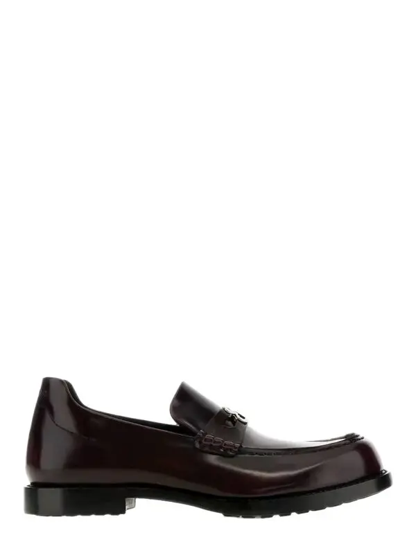 Balenciaga Comfy Logo-plaque Leather Loafers - Red