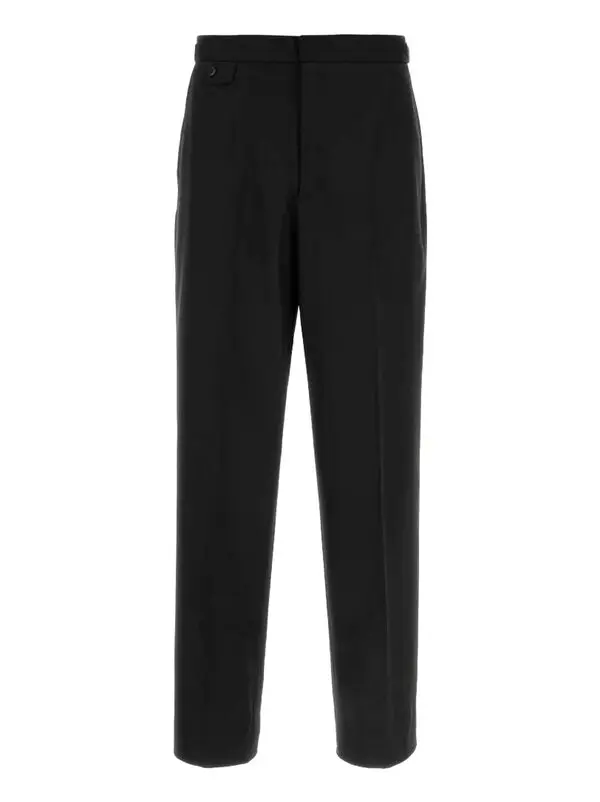 Brioni Pressed-crease Straight-leg Trousers - Black