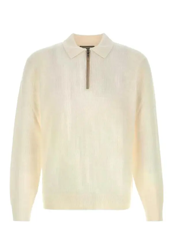 Canali Zip-fastening Polo Sweater - Neutrals
