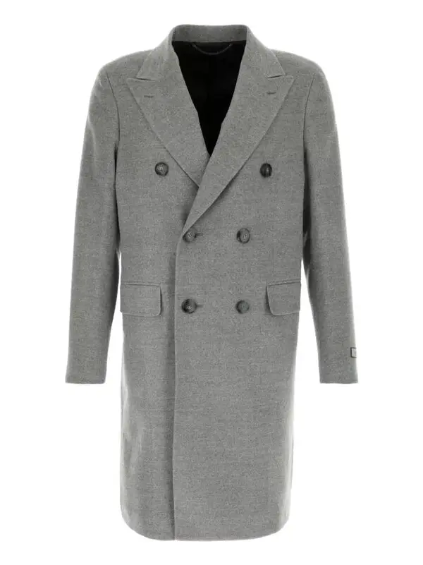 Canali Double-breasted Wool Coat - Grey