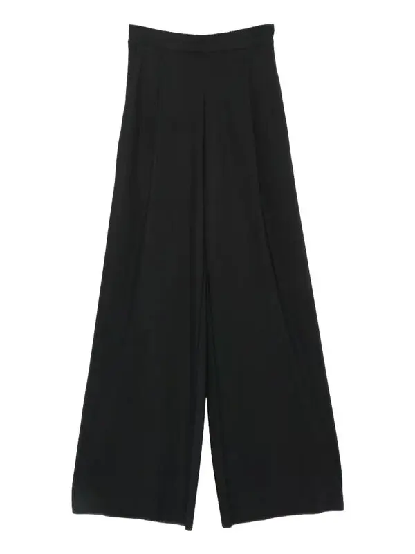 AMAZUIN Pleated Palazzo Pants - Black