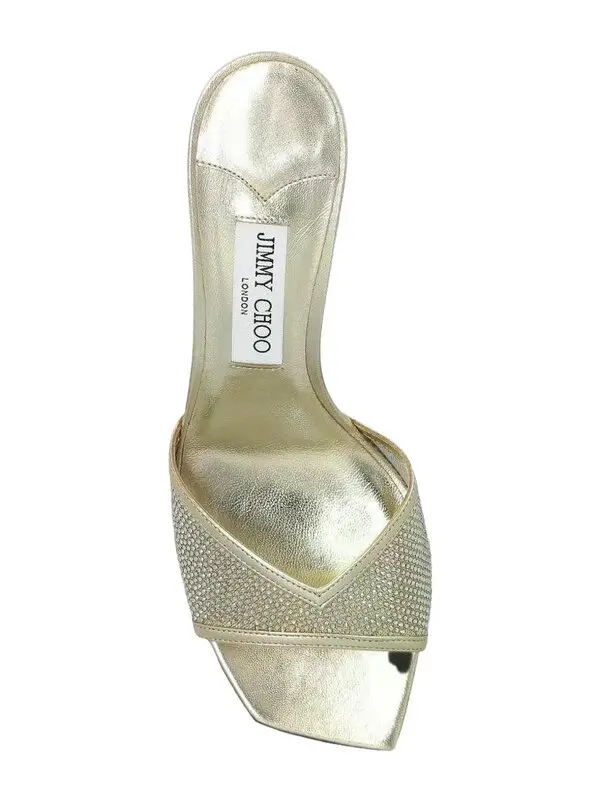 JIMMY CHOO Skye Crystal-embellished Sandals - Gold