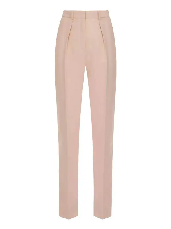 Elisabetta Franchi Lightweight Crêpe Fabric Trousers - Neutrals