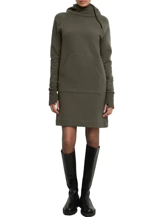 MARCELLA Tompkins Hoodie Dress - Olive