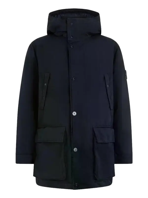 Stone Island 4100062 David-tc_s.i. Ghost Short Down Parka With Anti-drop - Blue