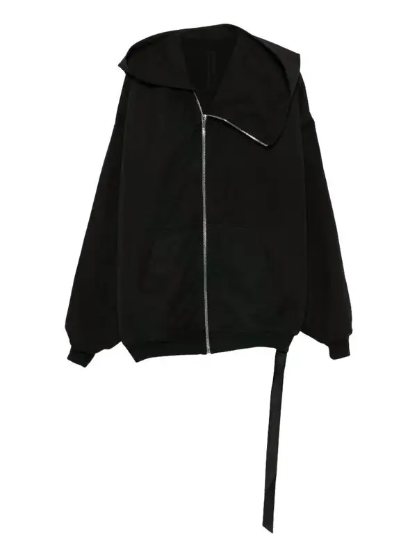 Rick Owens Mountain Asymmetric-zip Hooded Jacket - Black