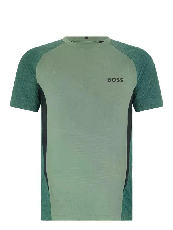 BOSS Logo-print Raglan-sleeve T-shirt - Green