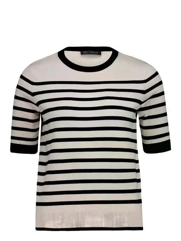 BETTY BARCLAY Striped Short-sleeve T-shirt - Neutrals