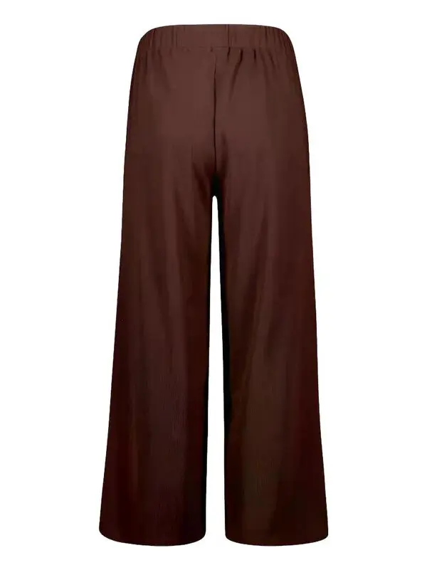 BETTY BARCLAY Elasticated Cropped Trousers - Brown