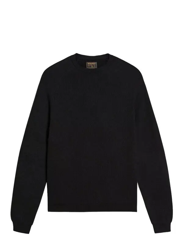 Woolrich Fine-knit Raglan-sleeve Sweater - Black