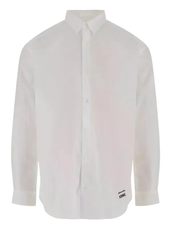 Comme Des Garçons Logo-print Cotton Shirt - White