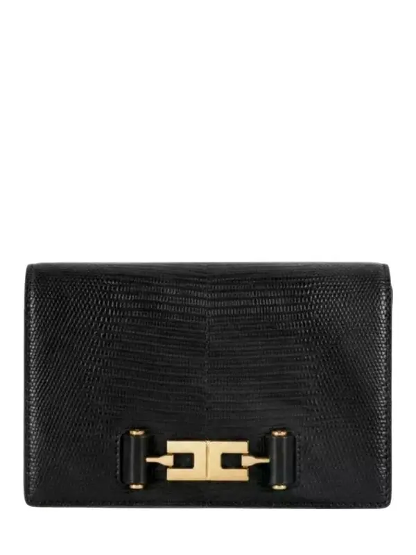 Elisabetta Franchi Shoulder Bag With Groumette Chain - Black