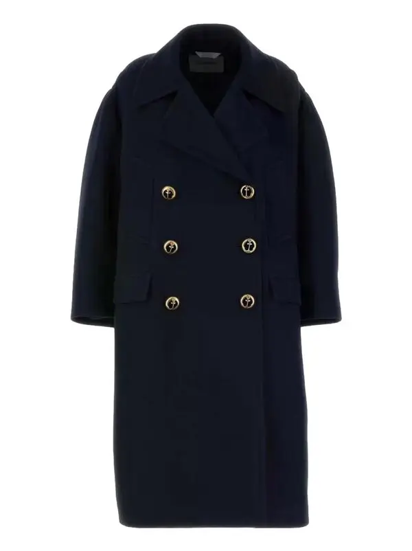 Balenciaga Double-breasted Wool Coat - Blue
