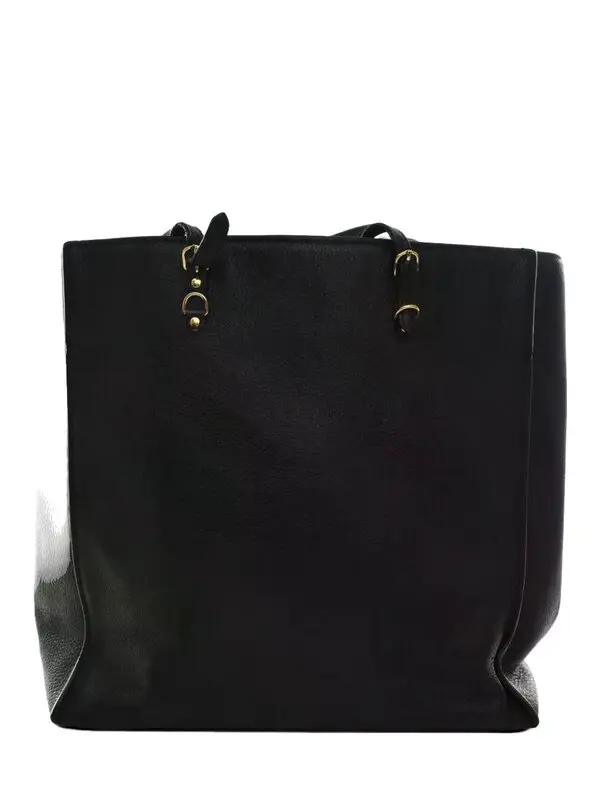 Balenciaga 2015 Leather Papier A5 Metallic Edge Tote Bag - Black