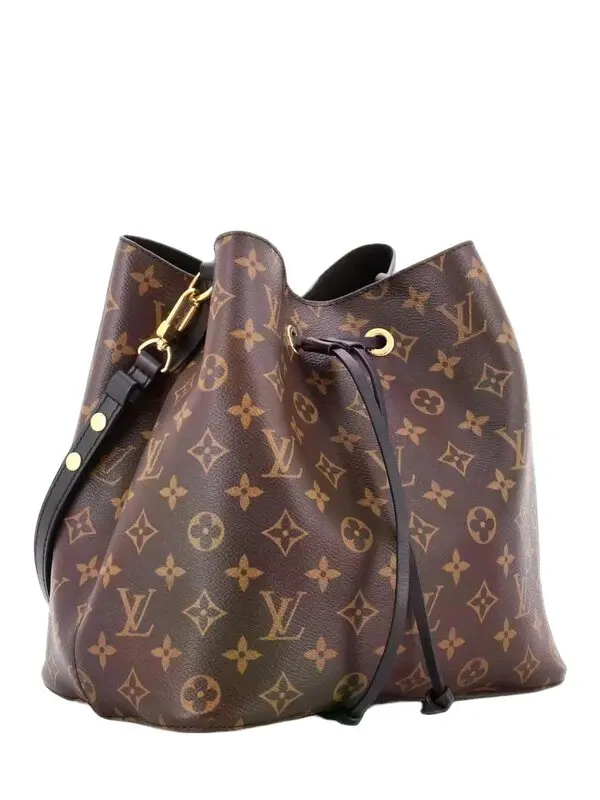 LOUIS VUITTON Neonoe Handbag Monogram Canvas With Leather Mm Bucket Bag - Brown