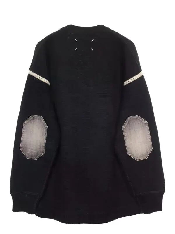 MAISON MARGIELA 2010s Four Stitches Wool Cardigan - Black