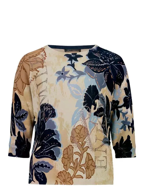 BETTY BARCLAY Floral-print T-shirt - Neutrals