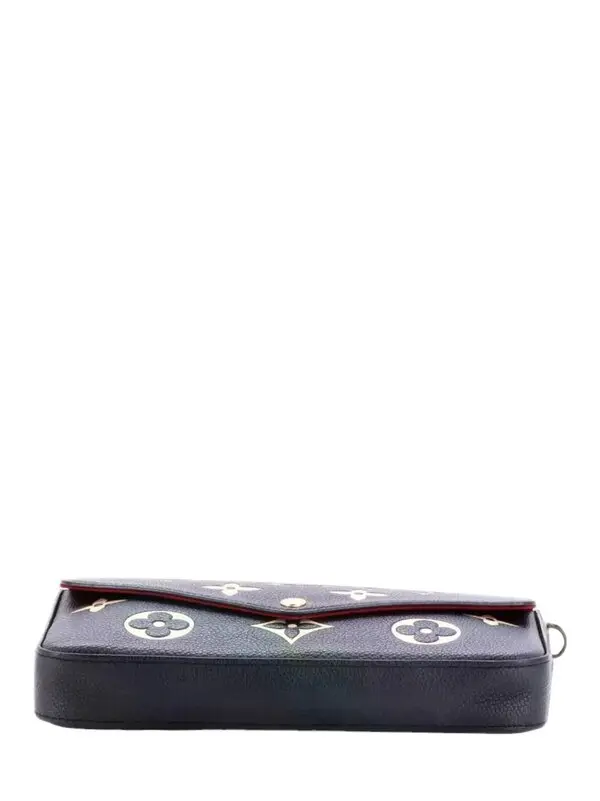 LOUIS VUITTON Felicie Pochette Bicolor Monogram Empreinte Giant Crossbody Bag - Black