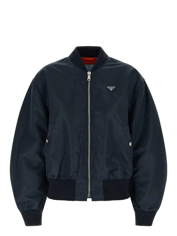 Prada Twill Bomber Jacket - Blue