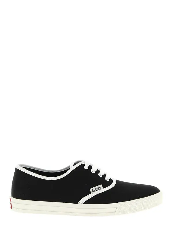 Prada Cotton Drill Sneakers - Black