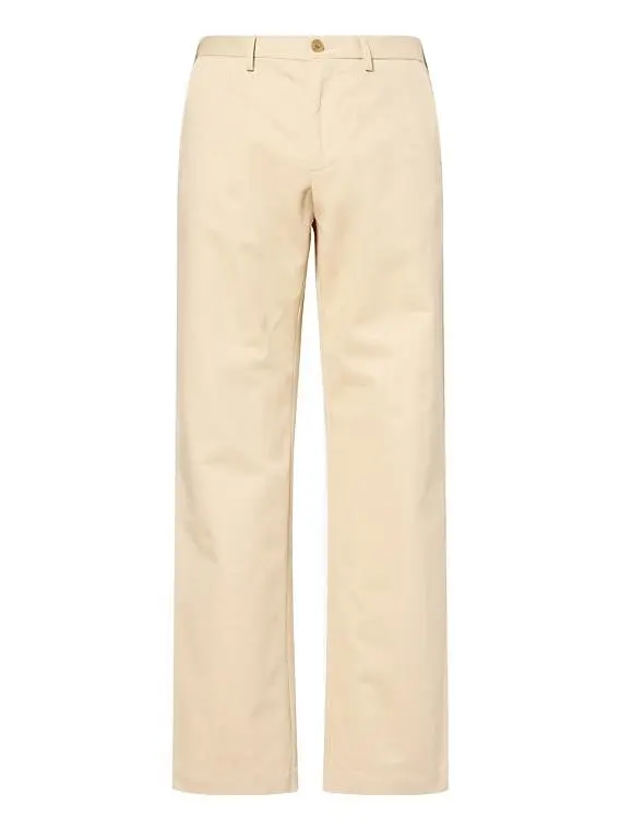 Sunspel Drill Straight-leg Cotton Trousers - Light Stone