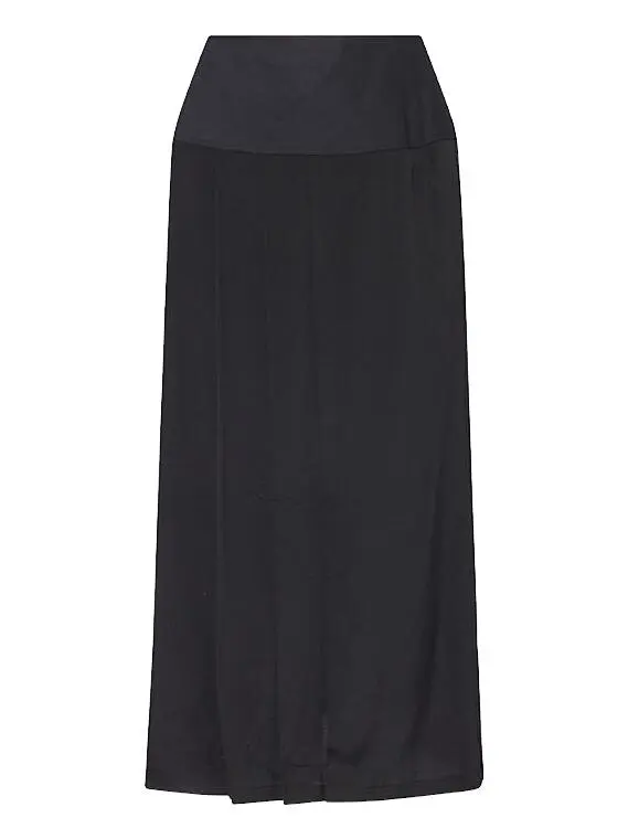 Yohji Yamamoto Silk Kimono Under Skirt - Black
