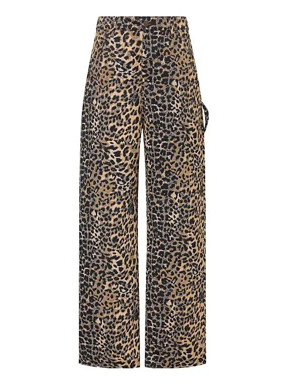 DARKPARK Lisa Cargo Woven Trousers - Leopard