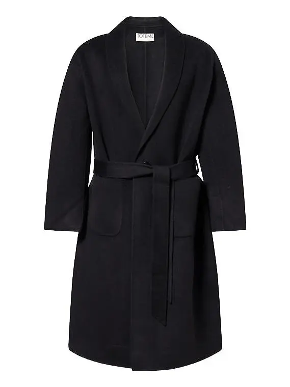 TOTEME Robe Doublé Wool Coat - Black