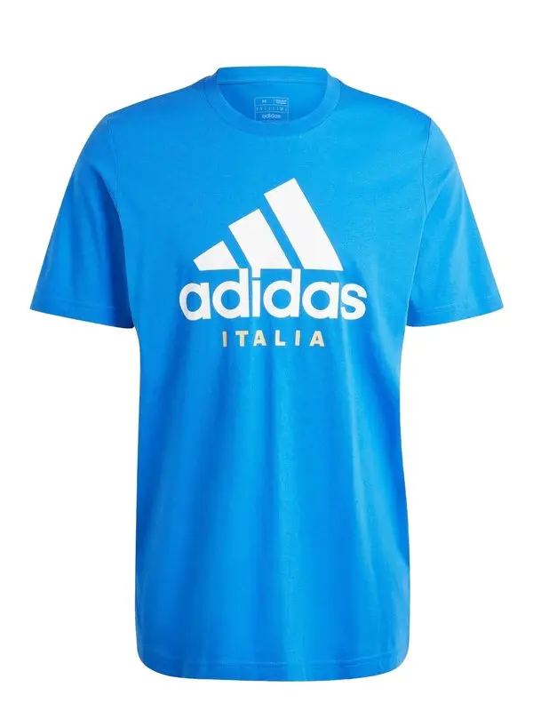 Adidas Italy Dna Graphic T-shirt Asia Sizing - Blue