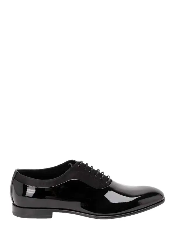 Dolce & Gabbana Patent Leather Lace-up Shoes - Black