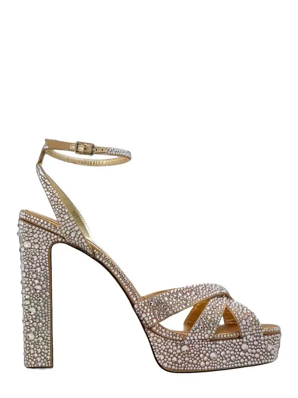 JIMMY CHOO Kove Crystal-embellished Sandals - Neutrals