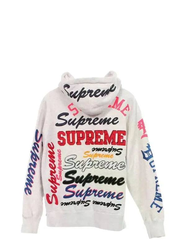 Supreme 2000s Logo-print Hoodie - Grey