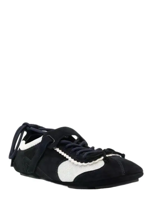 SHUSHU/TONG Scalloped Bow Sneakers - Blue