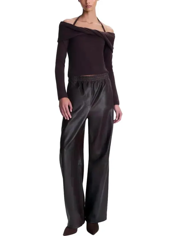 Simkhai Cambria Off-shoulder Twisted-front Top - Brown