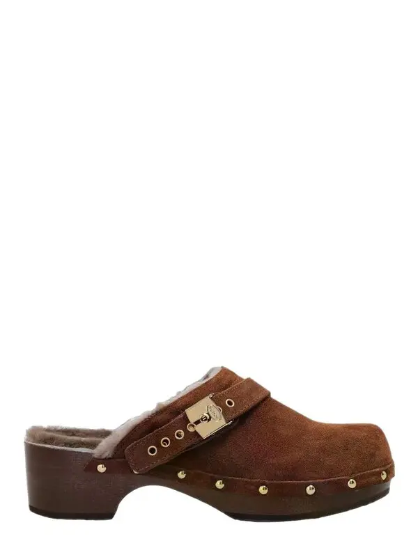 DR. SCHOLL'S SHOES Pescura Robin Fur Clogs - Brown
