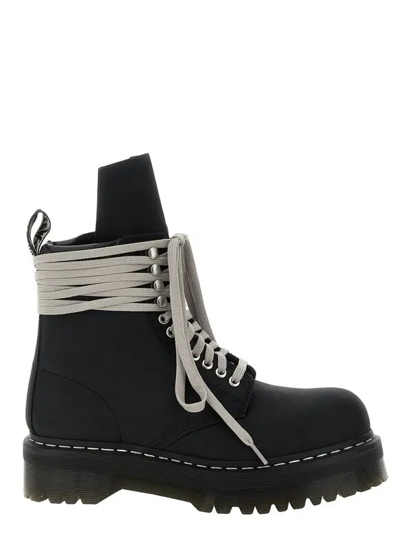 Rick Owens Quad Sole Steel Toe' Amphibian - Black