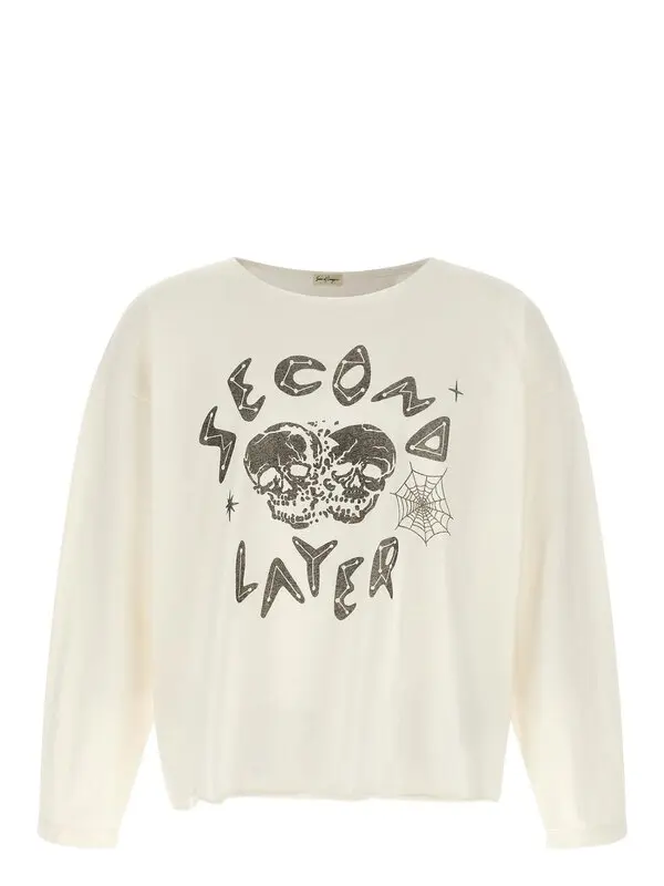 SECOND / LAYER Skull' T-shirt - White