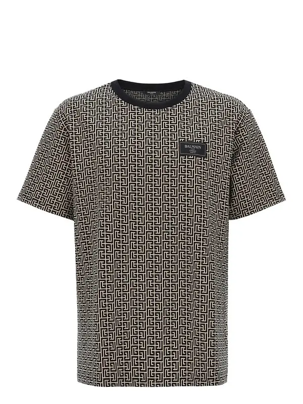 Balmain Monogram Couture' T-shirt - Multicolor