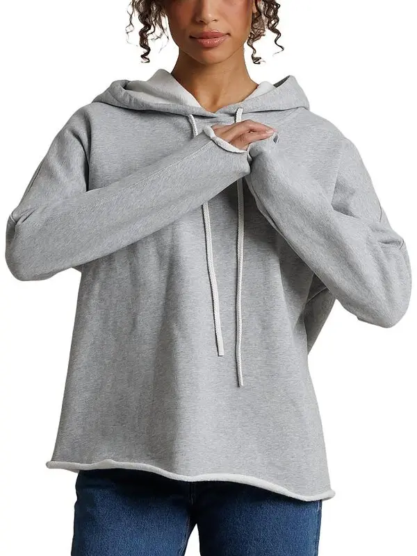 PERFECTWHITETEE Mimi Cotton Fleece Hoodie - Heather Grey