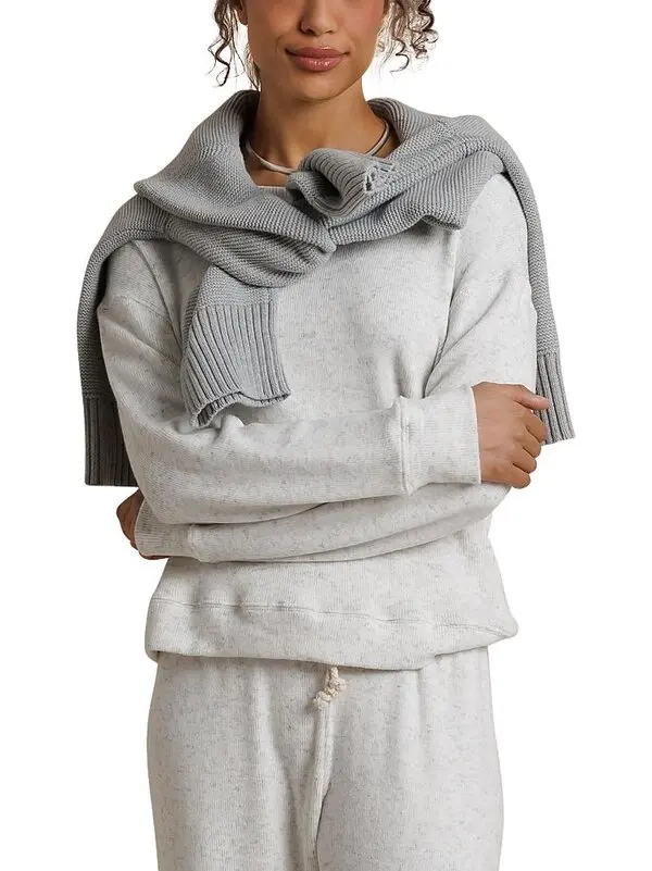 PERFECTWHITETEE Brinley Brushed Long Sleeve Sweatshirt - Ash