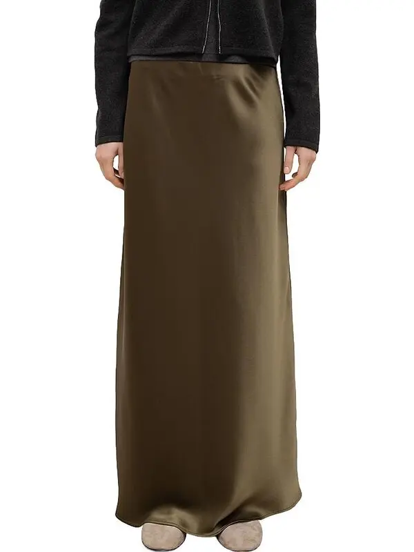 LESET Barb Bias Ankle Skirt - Olive