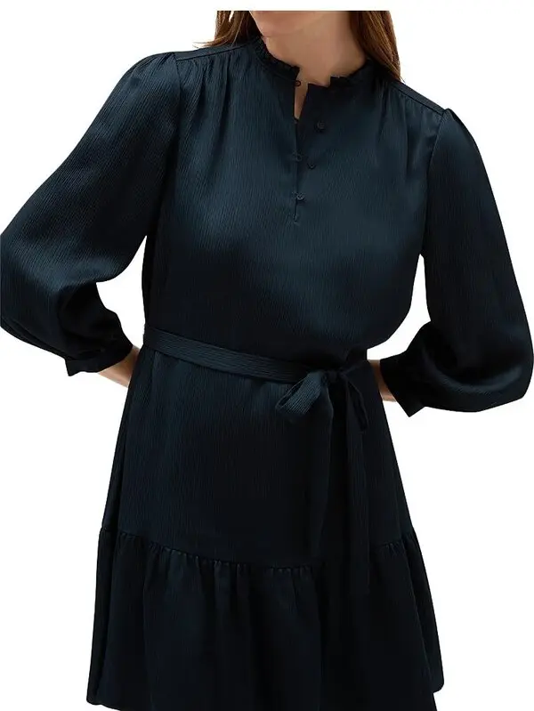 HOBBS LONDON Carlene Belted Dress - Deep Water