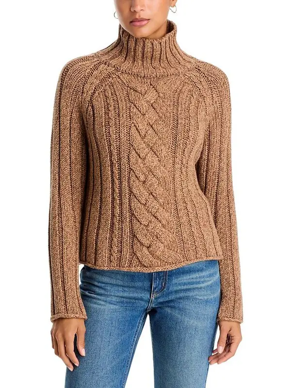 Frank & Eileen Cotswold Cotton Cable Knit Sweater - Teddy
