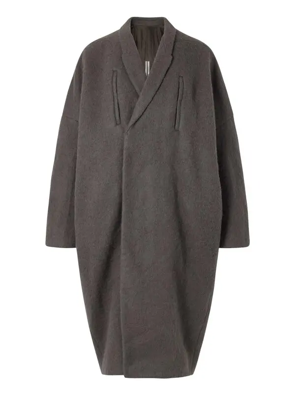 Rick Owens Poiret Alpaca And Wool-blend Coat - Gray
