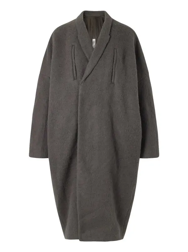 Rick Owens Poiret Alpaca And Wool-blend Coat - Gray