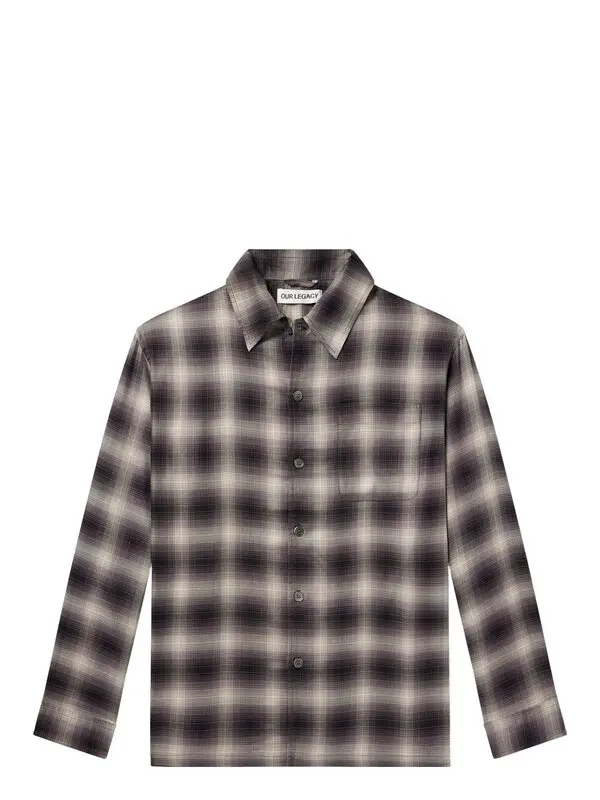 Our Legacy Every Checked Tencel® Twill Shirt - Black